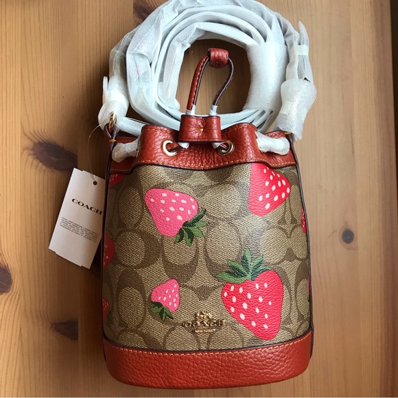 Coach | Bags | Coach Mini Dempsey Bucket Bag In Signature Canvas With ...